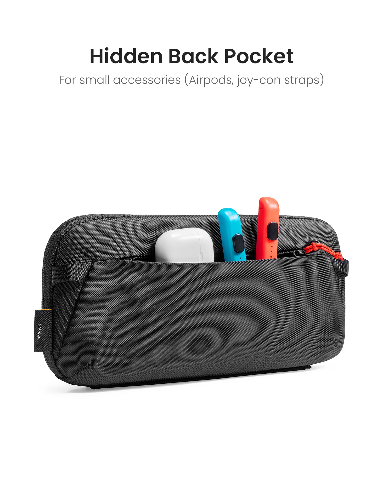 tomtoc Carrying Case for Nintendo Switch OLED Model & Original Nintendo Switch & Odin 2, Portable Storage Travel Bag Ultra Slim Soft Pouch with 20 Game Card Slots and Accessory Pocket