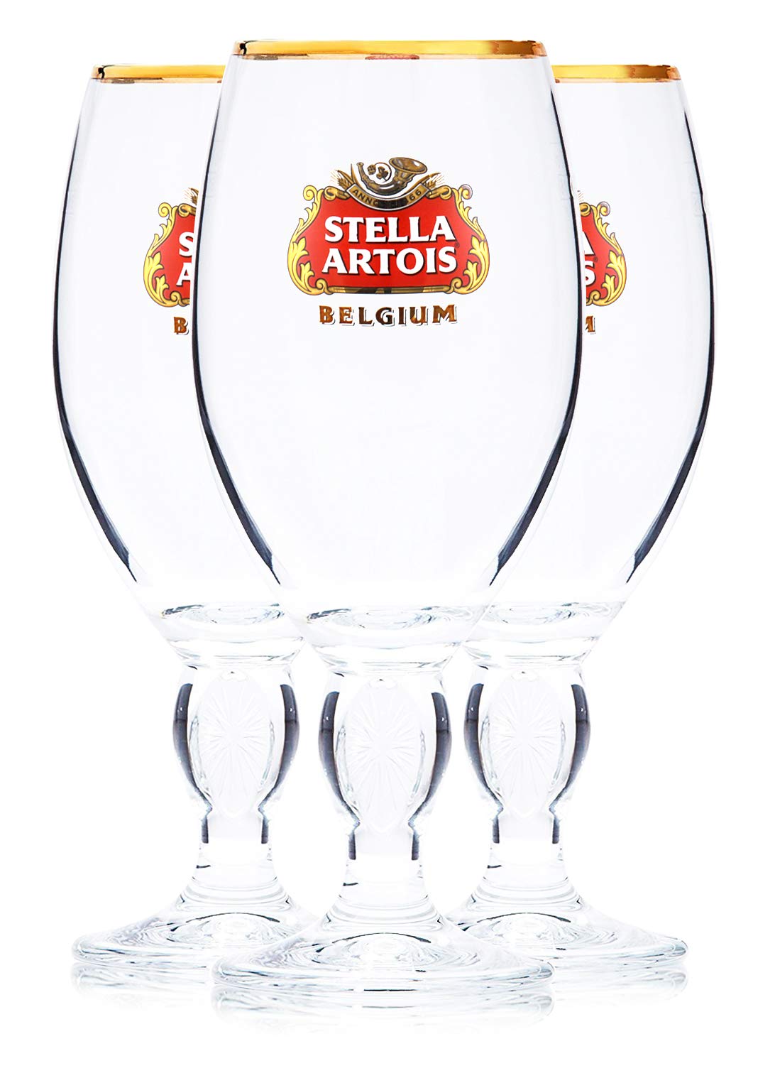 Tanwater Stella Artois - Juego de 3 vasos de cerveza (tamaño grande, 40 cl)
