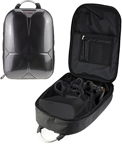 Navitech Rugged Grey Backpack/Rucksack/Travel Case/Case Compatible with The Oculus Rift + Oculus Touch Controller