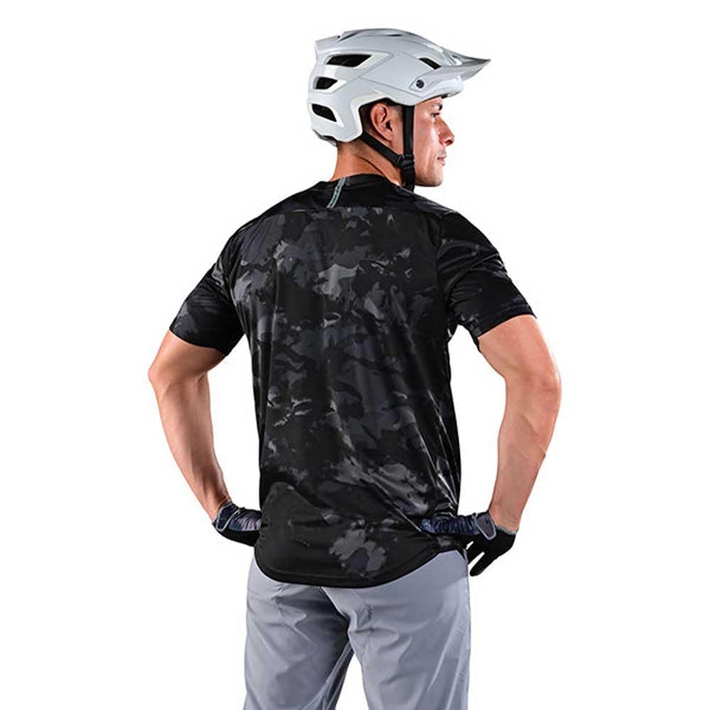 Troy Lee Designs Cycling MTB Bicycle Mountain Bike Jersey Shirt for Men, Flowline SS (Covert Black, L)