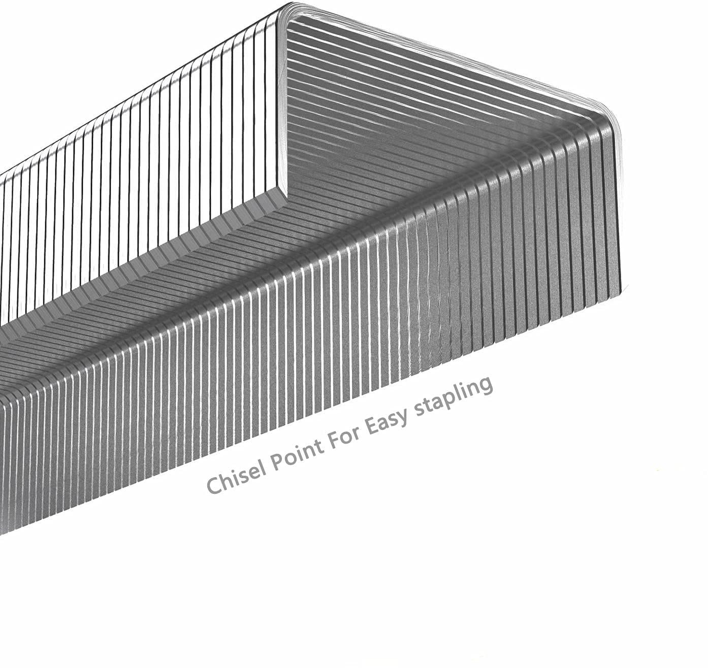 SEAKOS 5 Pack of 5000 Count Standard Staples, 26/6, ¼” Leg Length, Chisel Point Tips, Jam Free Staples, Fits All Standard Desktop Office Staplers, Best Office Products.Silver.