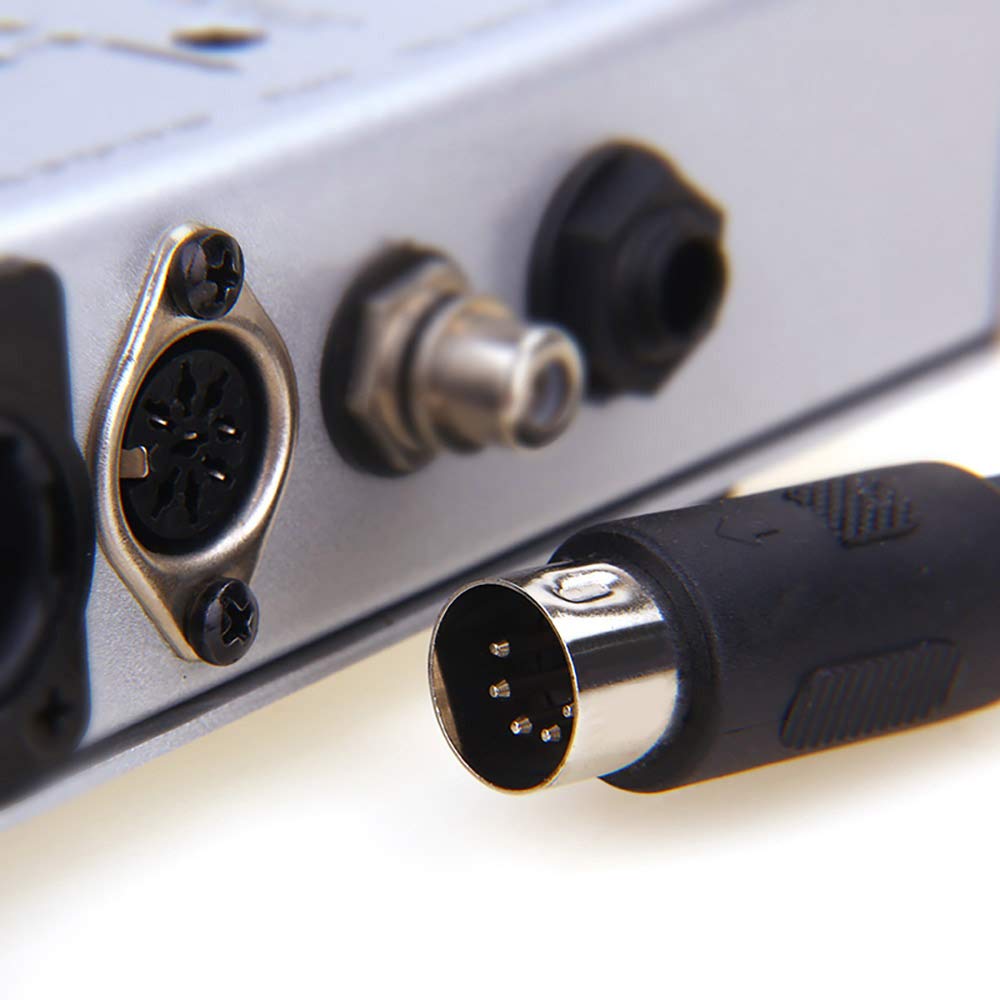 NANYI 1/4" (6.35mm) Female TRS to DIN 5 PIN MIDI Cable Adapter for Speaker, Amplifier Mixer to MIDI Keyboard Synthesizer and Guitar Connection 1FT / 30 CM