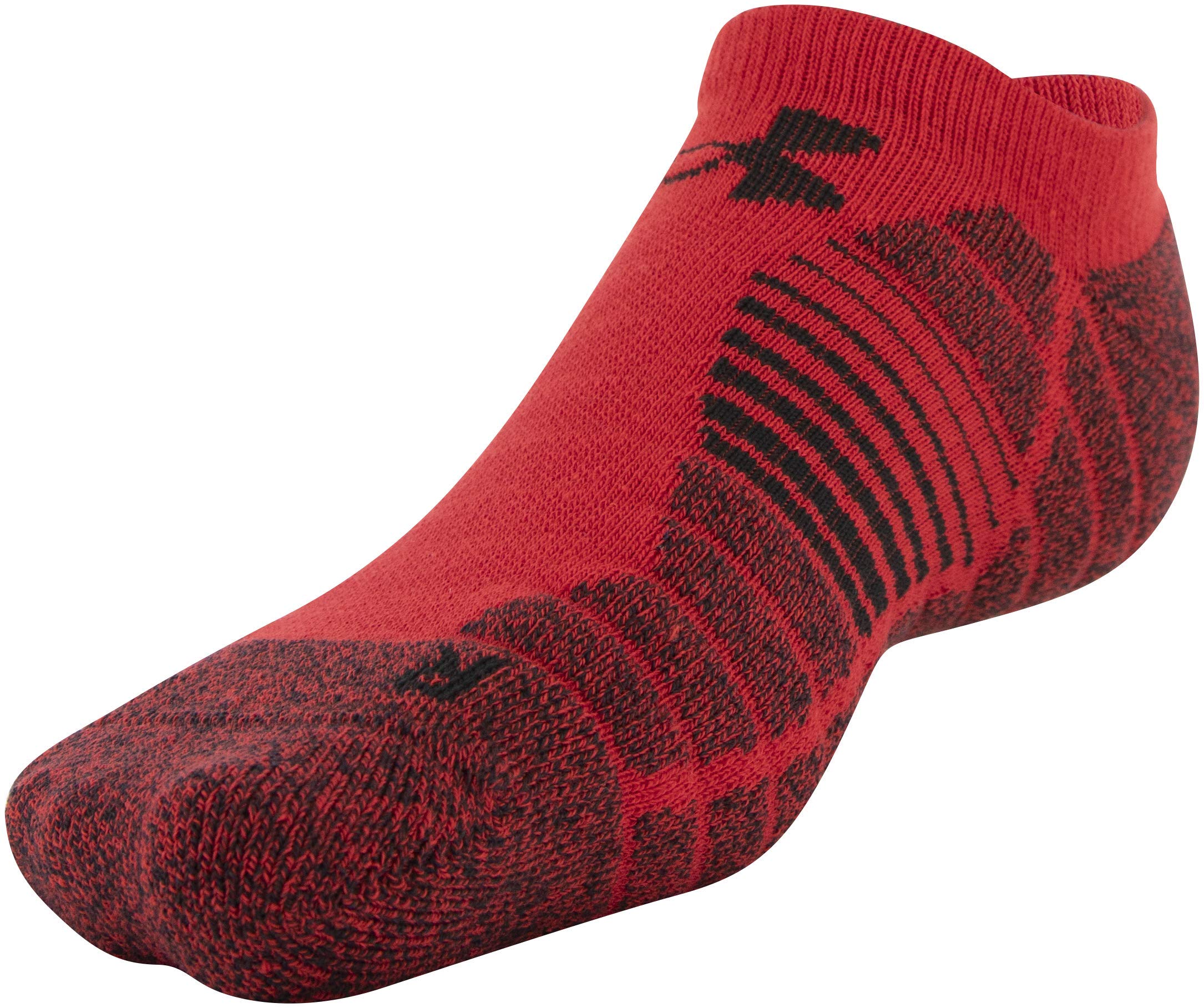 Under Armour Adult Elevated Performance No Show Socks, 3-Pairs, Red Assorted 1, Medium