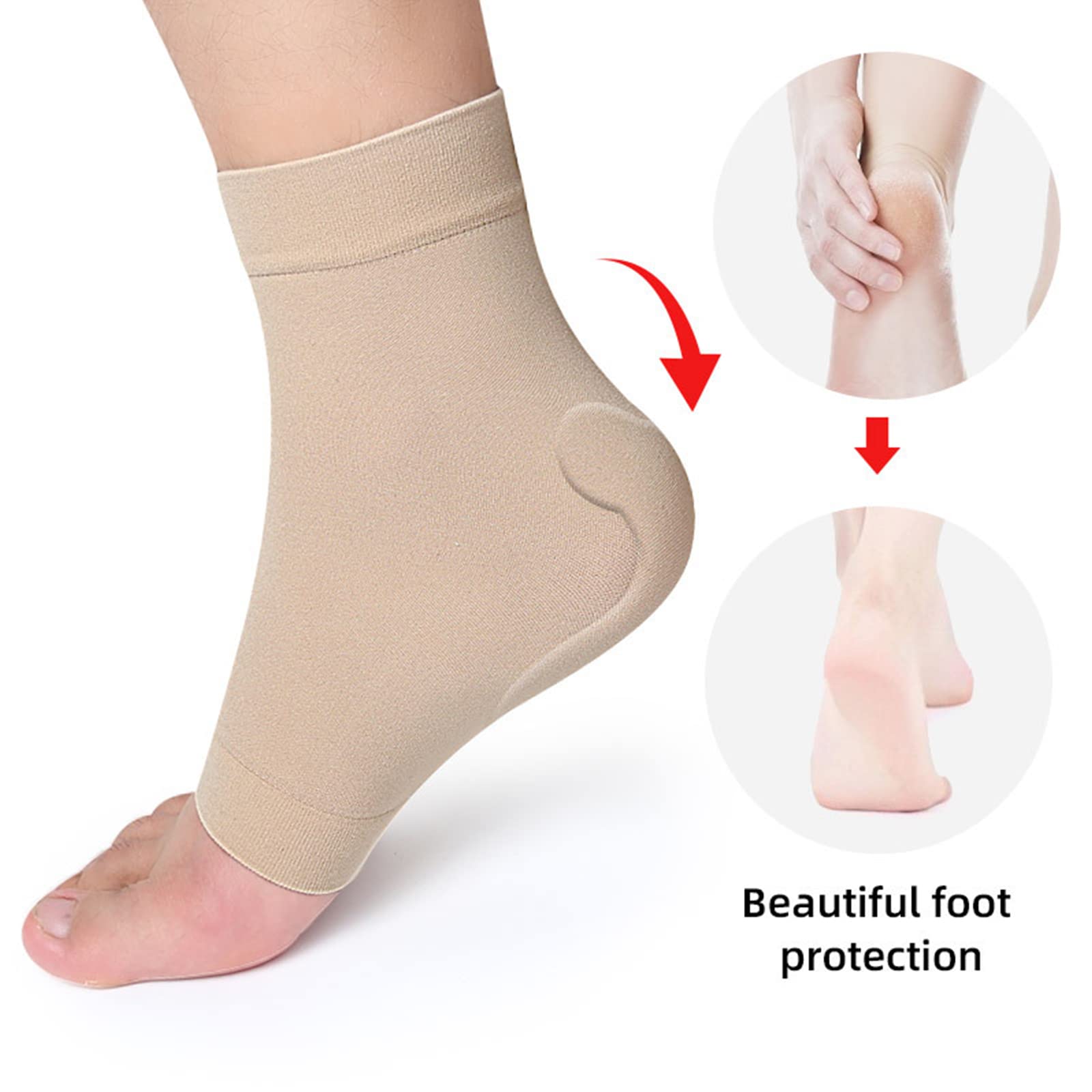 TUYUU Roller Skate Socks,Padded Skate Sock Ankle Protector Elastic Gel Pad Sleeve for Skate Bite Skating, Ice Hockey, Roller, Ski, Hiking & Boots.Roller Skate Accessories,Ankle Protector & Cushion