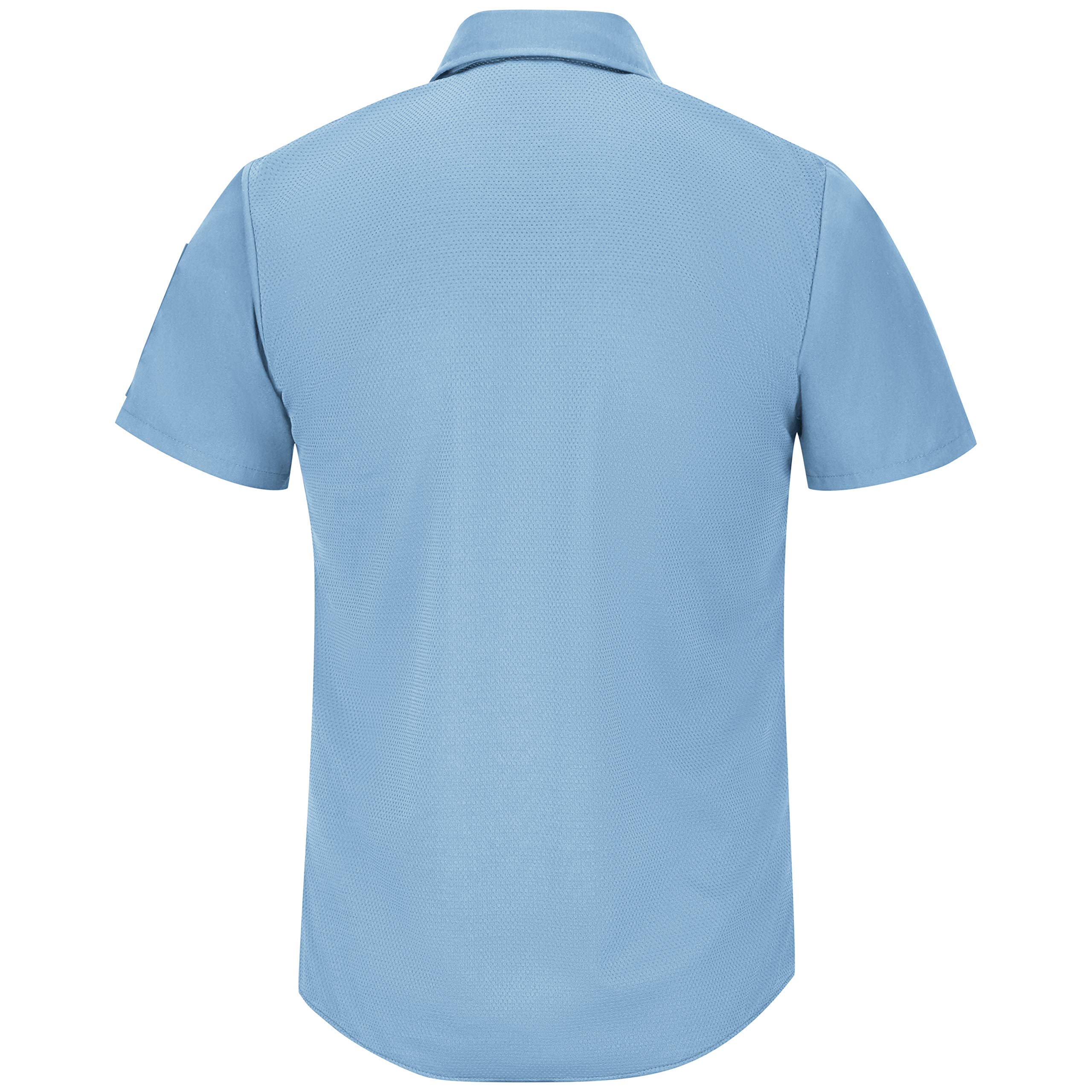 Red Kap mens Short Sleeve Pro Airflow Work Button Down Shirt, Light Blue, XX-Large US