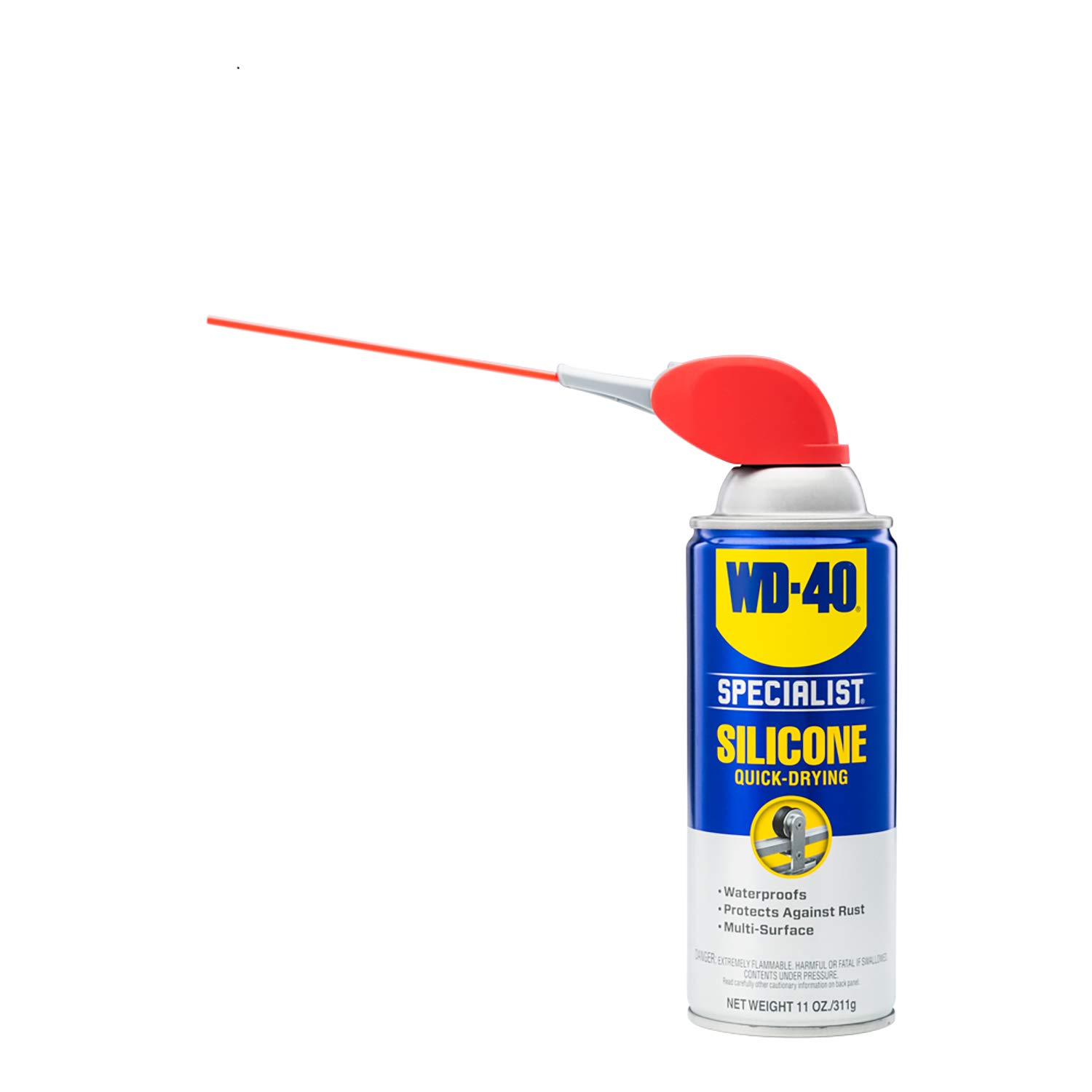 WD-40 Specialist White Lithium Grease Spray with Smart Straw Sprays 2 Ways, 10 OZ [6-Pack] & Specialist Silicone Lubricant with Smart Straw Sprays 2 Ways, 11 OZ