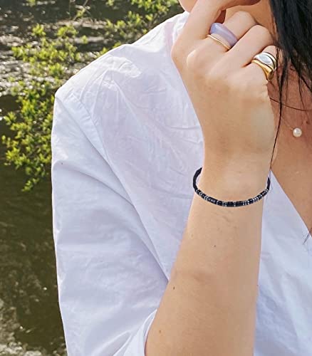 TESTRYE Morse Code Bracelets for Men Women,Morse Code Bracelets with Adjustable String,Inspirational Gifts Bracelets for Men Friends Women (best biches)
