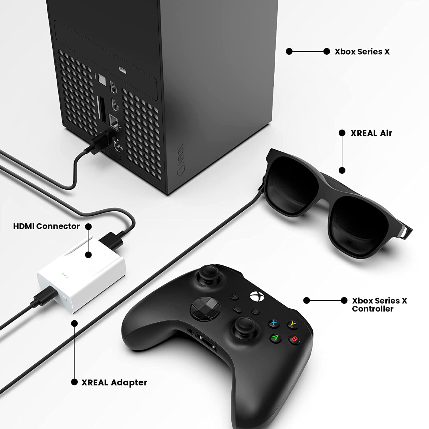 XREAL Air Adapter, Formerly Nreal, Connects to iPhone via Lightning to HDMI Adapter, Compatible with Nintendo Switch, PlayStation 4Slim/5 and Xbox Series X/S.