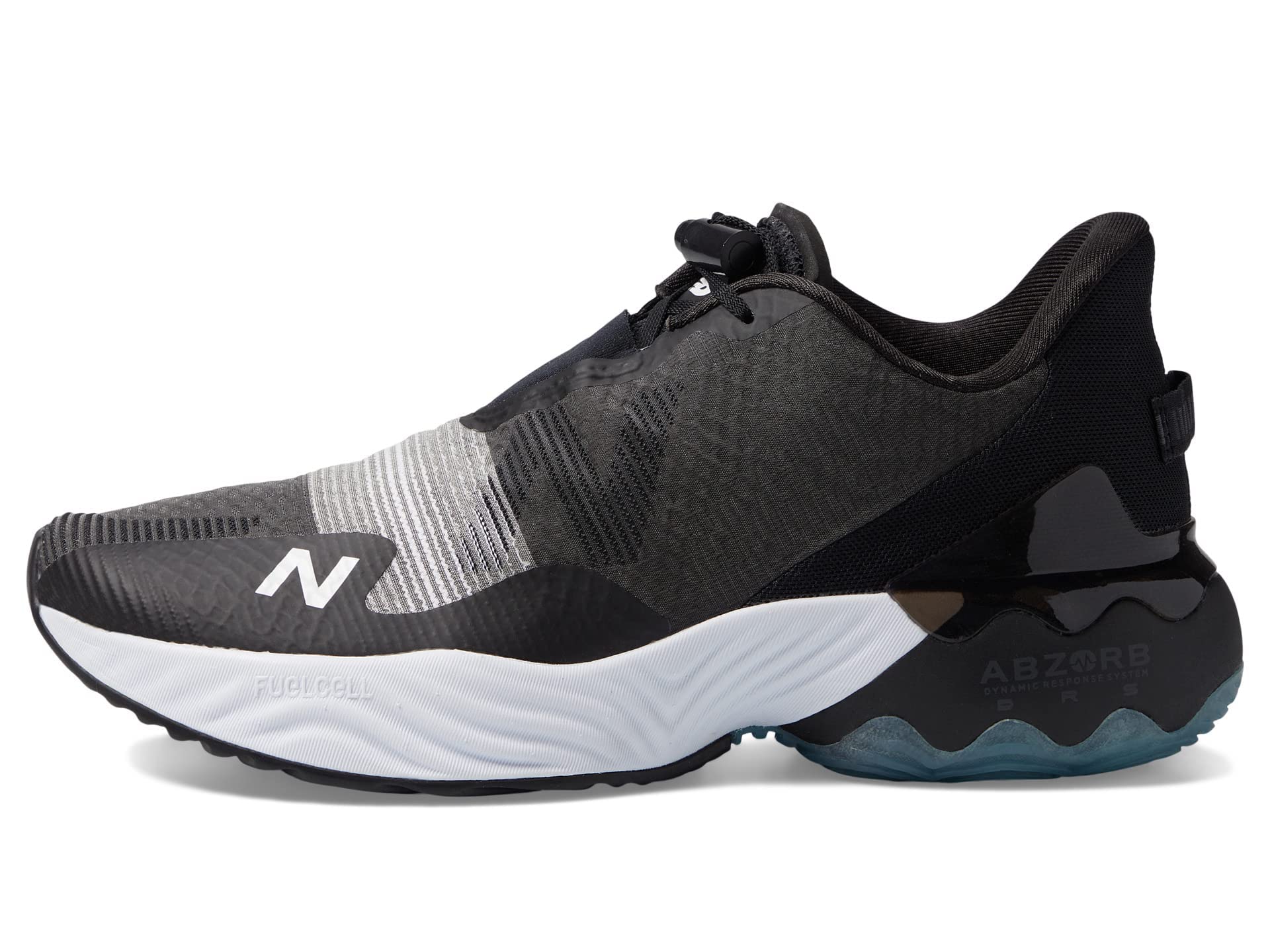 New Balance Men's FuelCell Rebel TR V1 Running Shoe, Black/White, 8.5 Wide