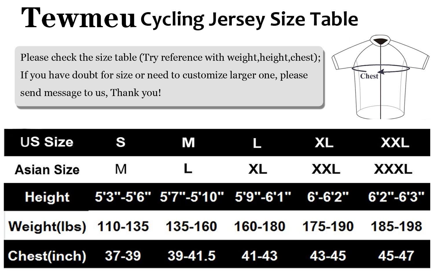 Tewmeu Mens Cycling Jersey Road Bike Shirt Short Sleeve with 3 Rear Pockets Breathable Quick Dry Polyester Black