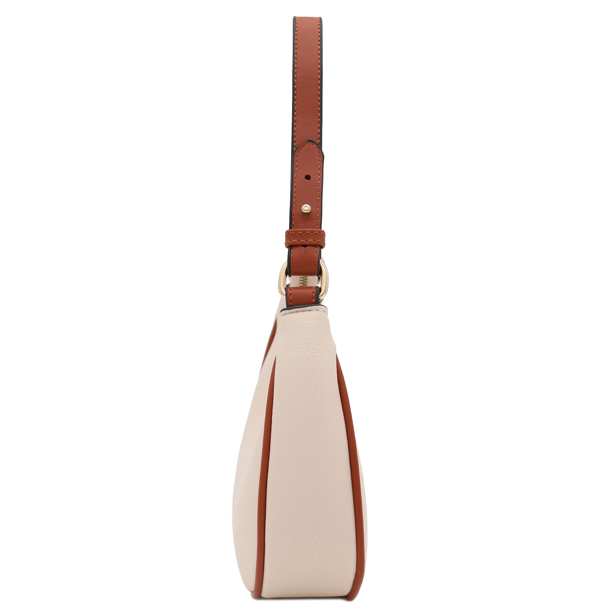 Small Crescent Shoulder Bag Under the Arm Purse (Nude/Tan)