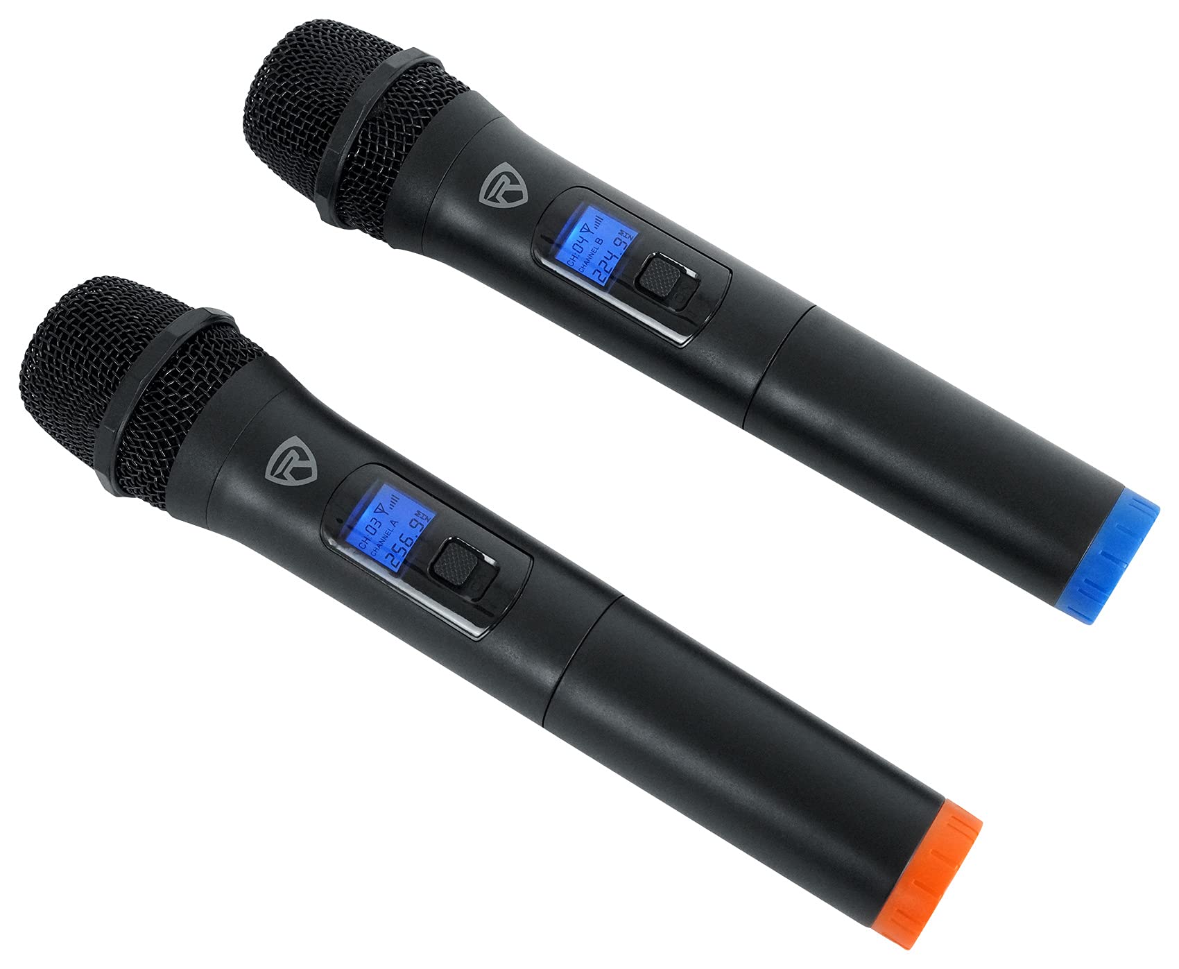 Rockville RWM132V VHF Wireless Dual Handheld Microphone System/High Sensitivity, Black
