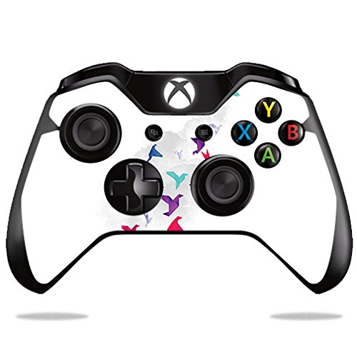 MightySkins Skin Compatible with Microsoft Xbox One or One S Controller - Paper Birds | Protective, Durable, and Unique Vinyl wrap cover | Easy to Apply, Remove, and Change Styles | Made in The USA