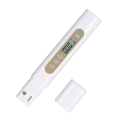 Water Tester, 0~99990ppm High Sensitivity Glass Electrode TDS Meter Alloy Probe 3 Keys with Backlit for Aquaculture