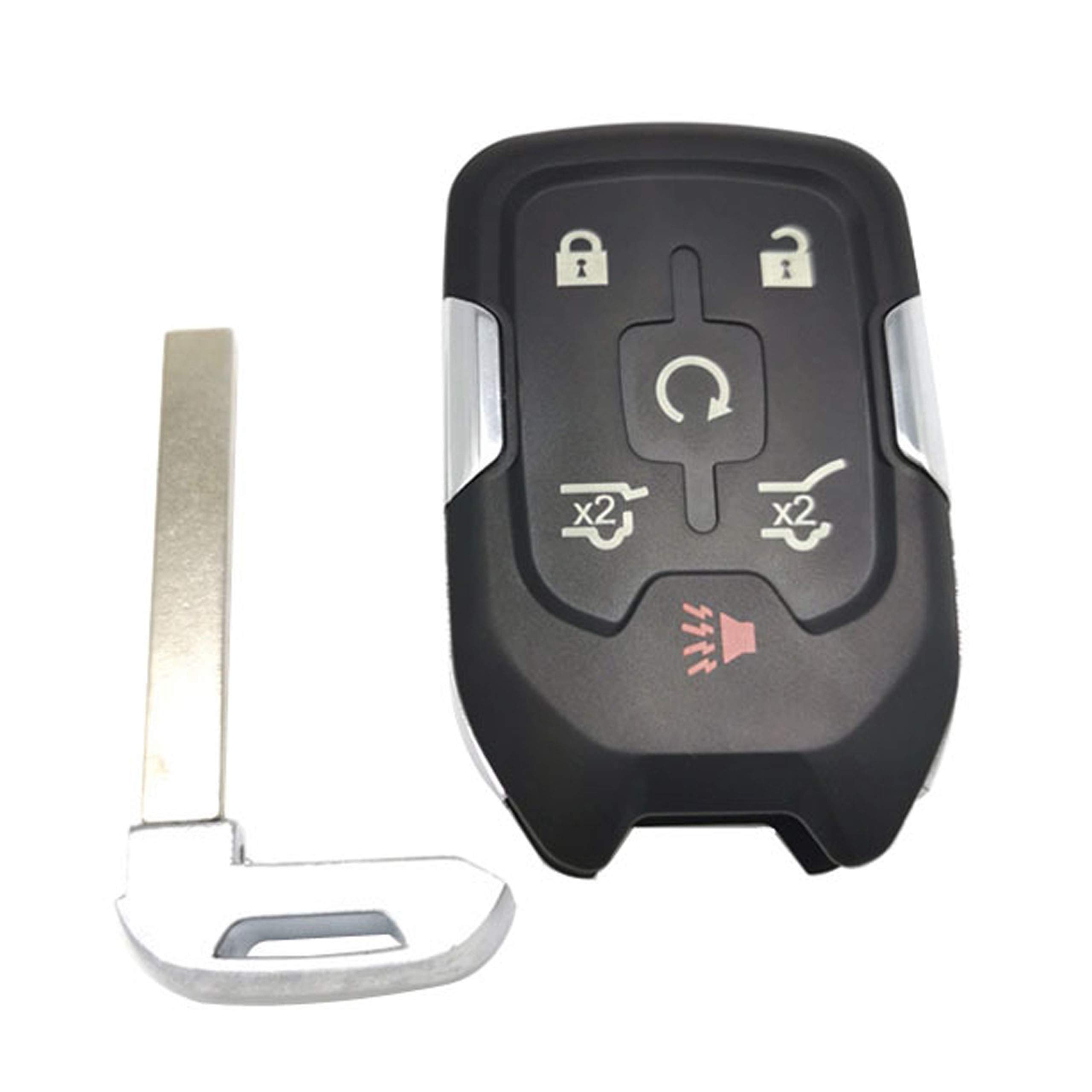 QIXIUBIA Replacement for 2014 2015 2016 2017 Chevy Chevrolet Tahoe Suburban GMC Yukon HYQ1AA Keyless Entry 6 Buttons Remote Key Case Shell Fob