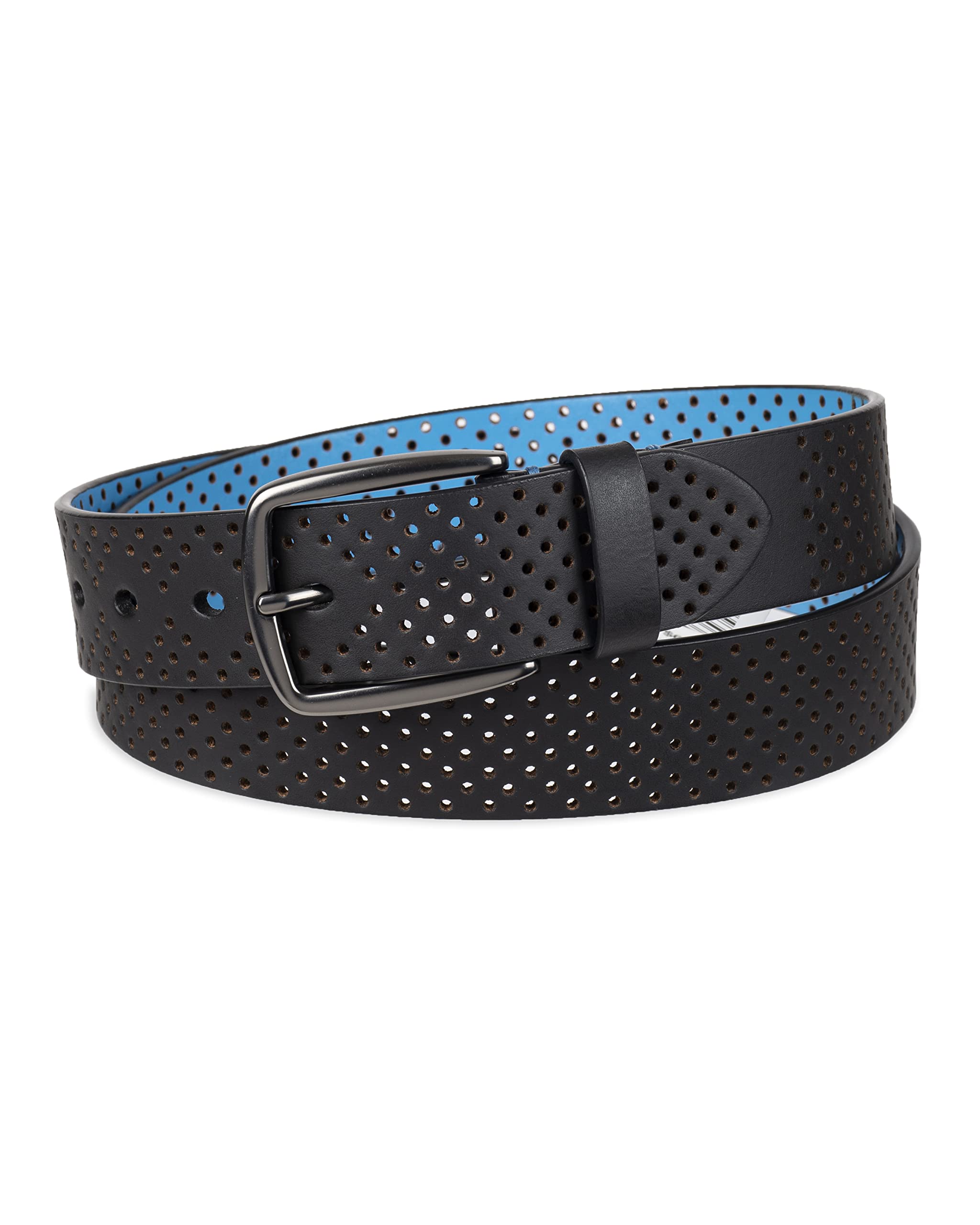Tommy Bahama Men's Casual Perforated Strap Belt, Black, Large