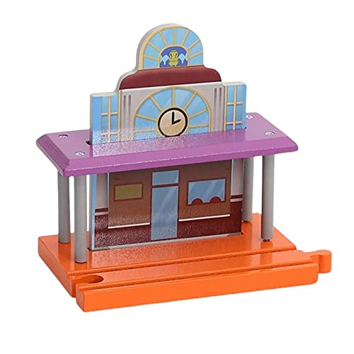 TOOYFUL Rail Wooden Railway Station Train Scene Educational for New Year Gifts