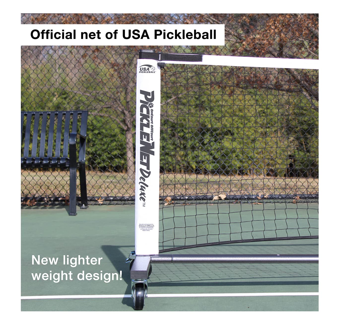 ONCOURT OFFCOURT PickleNet Deluxe TAPND 22'x 34" Oval Tubing Locking Wheels Pickleball Net System