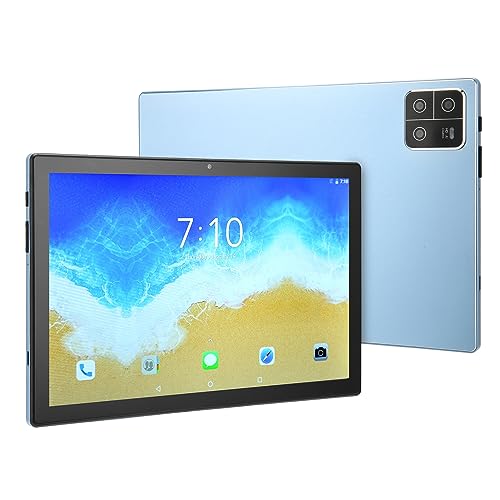 Pssopp Tablet PC, Tablet 10.0 Inch 1920x1200 IPS US Plug 100β240V 8GB RAM 128GB ROM for Office (Blue)
