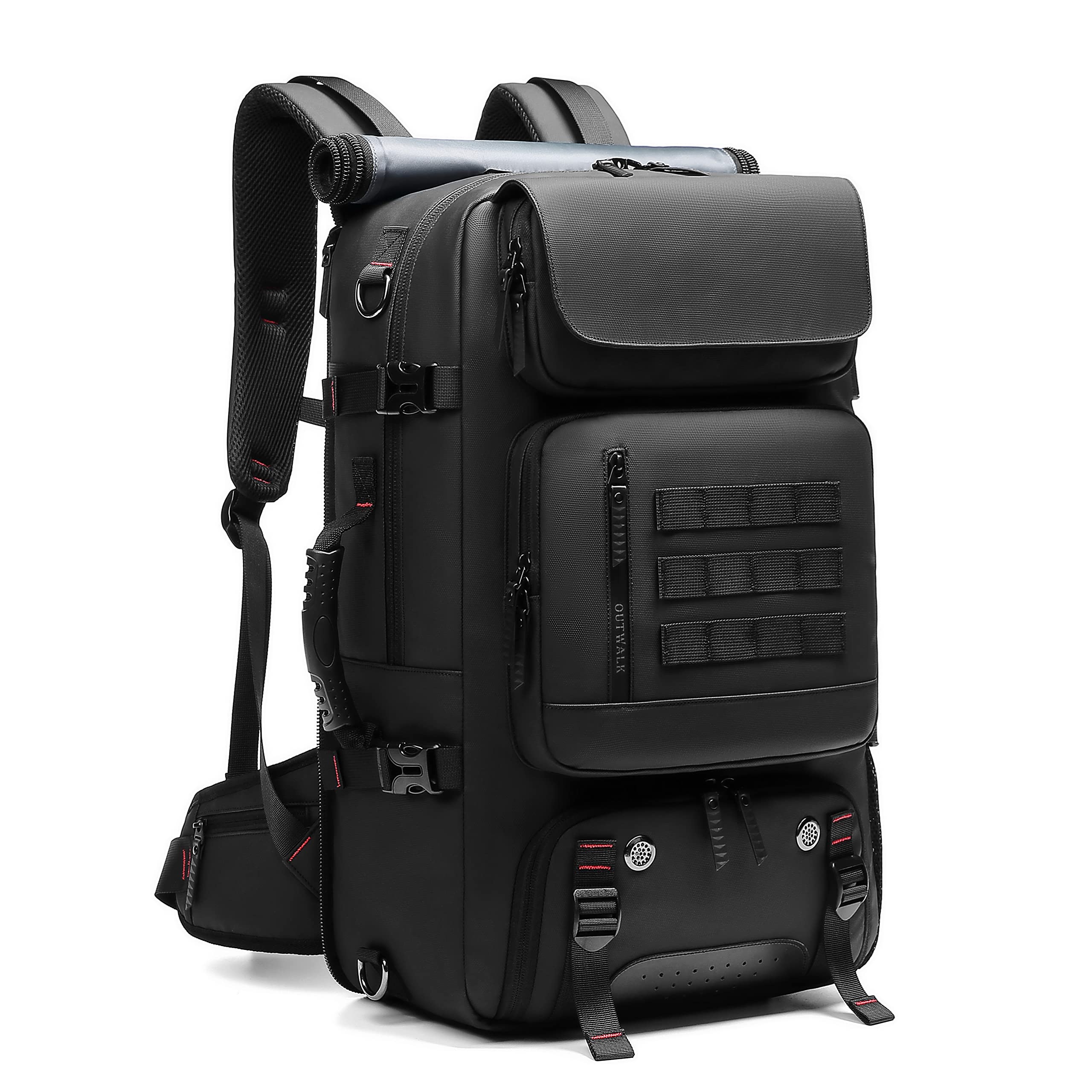 NASKVOWT Men travel backpack, gym backpack with shoe compartment, travel bag with shoe compartment, travel backpack carry on with USB charging port, shoe backpack, camping, outdoors trekking backpack