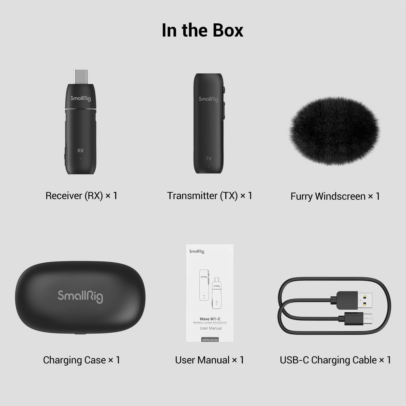 SMALLRIG Wireless Lavalier Microphone W1 for iPhone, Smartphone and Action Camera, Phone Wireless Microphone, Plug & Play Clip-on Mic for YouTube, Vlogging & Live Streaming - 3495B