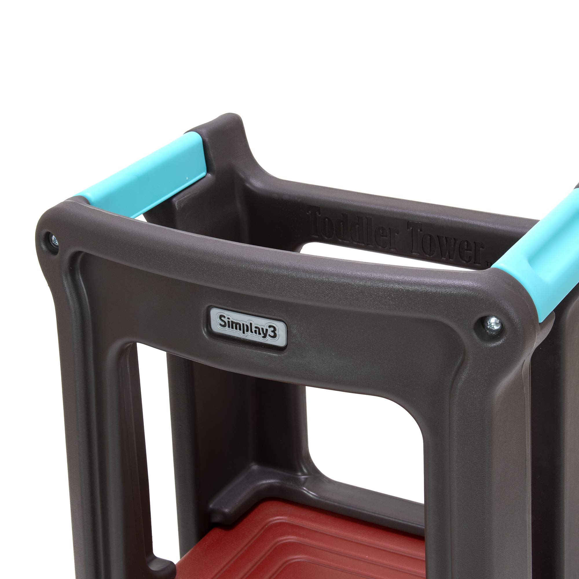 Simplay3 Toddler Tower Childrens Step Stool with Three Adjustable Heights, White