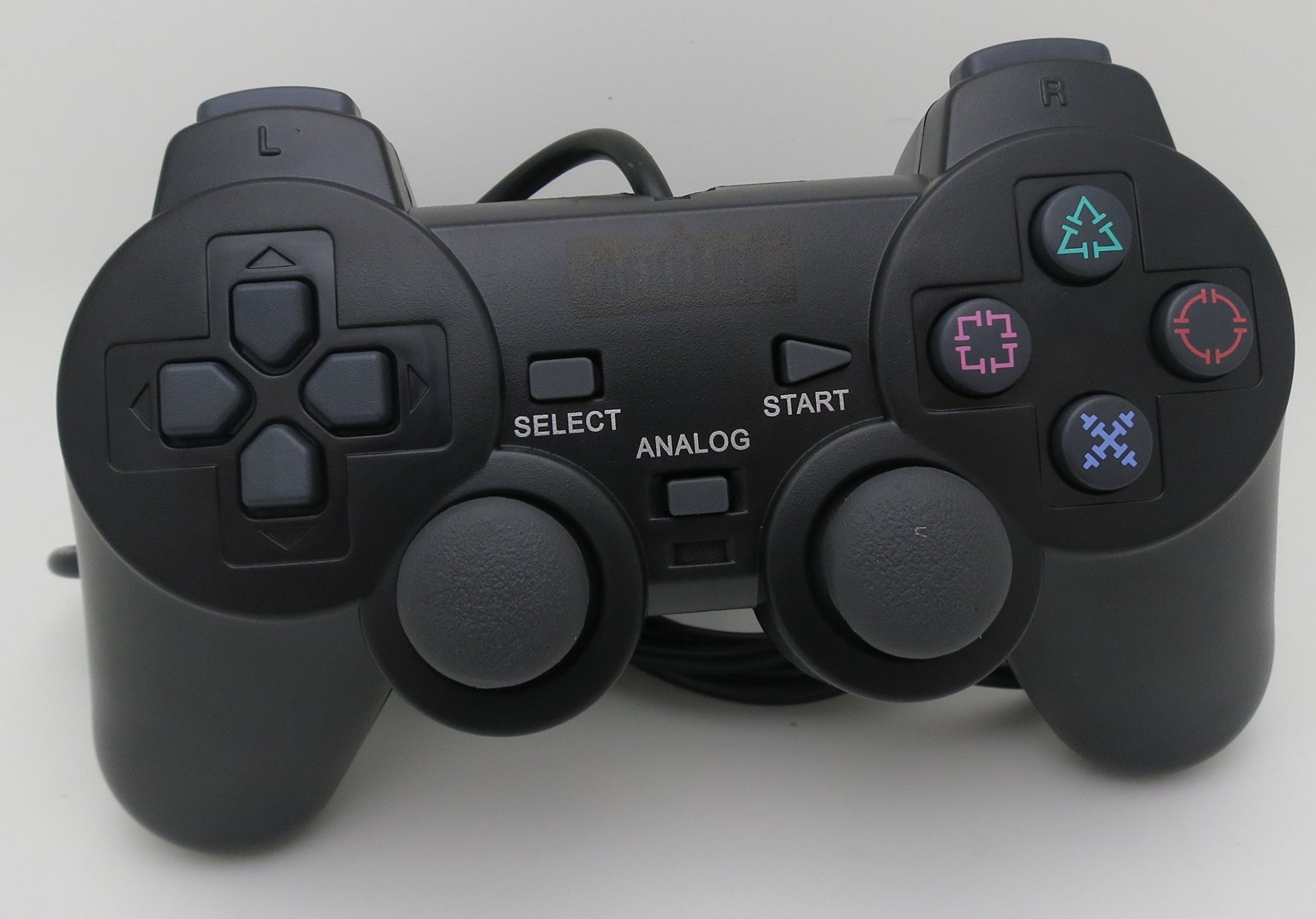 NEXiLUX PS2 Controller Compatible with Sony Playstation 2 & Ps1 / Psone, Black