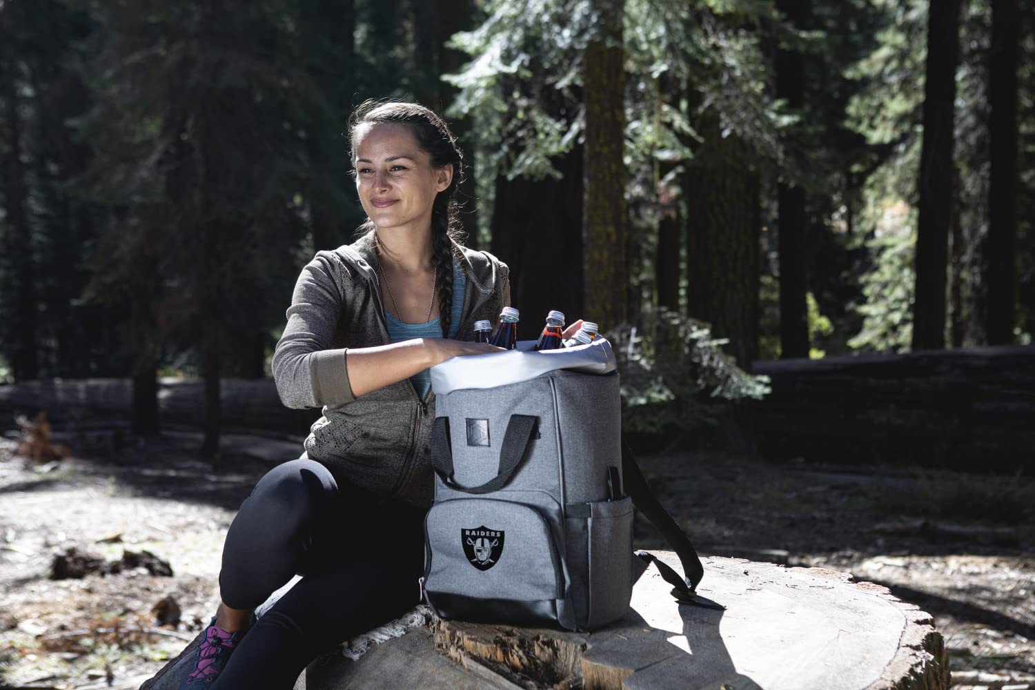 PICNIC TIME Gray Las Vegas Raiders Backpack
