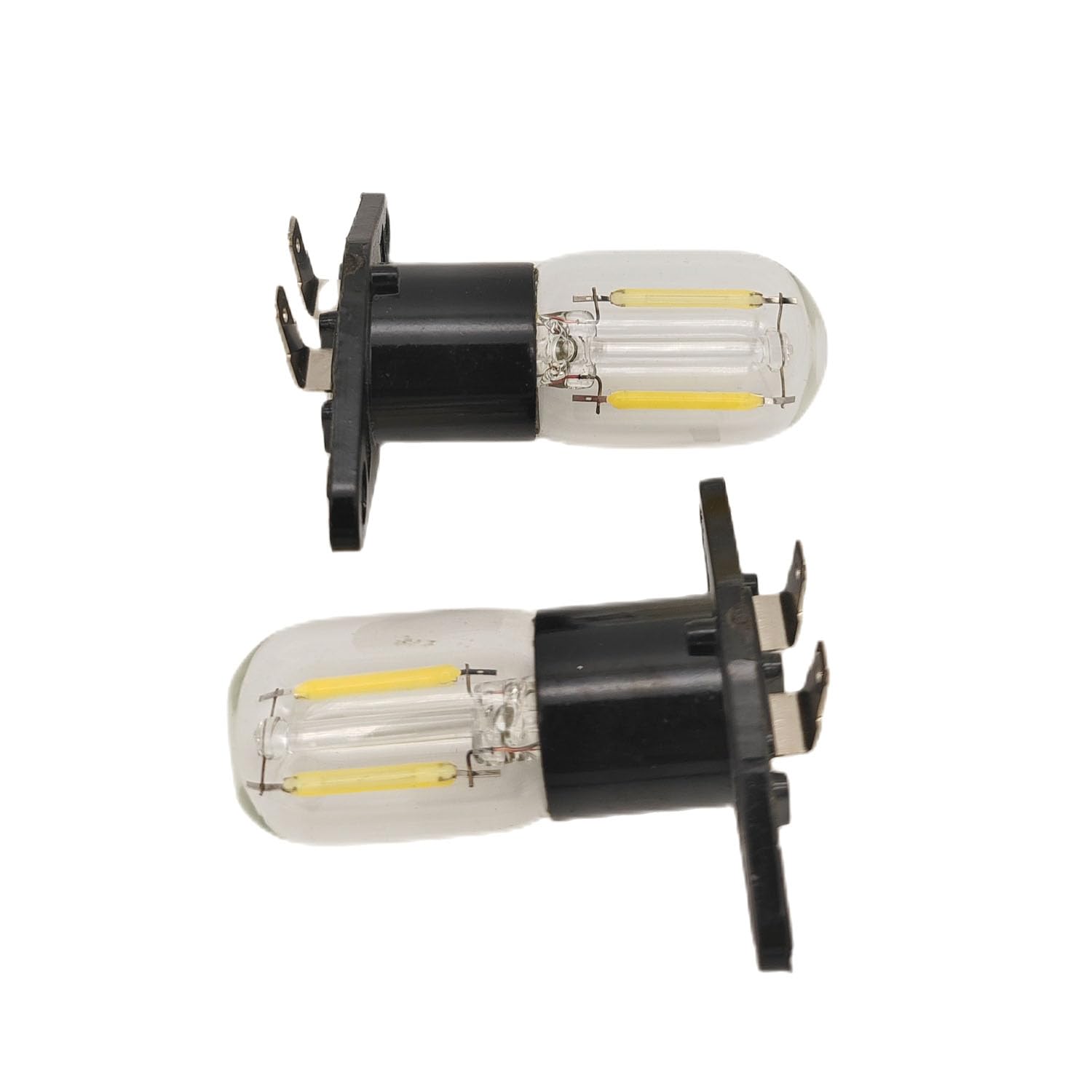 QLEE Led Filament Light 1.5w Z187 Microwave Bulb 125v 20w Equivalent Incandescent Lamps for Galanz Refrigerator Microwave Oven Electrical Range Hood Indicator Light (2 PACK, Z187 BASE,5000K)