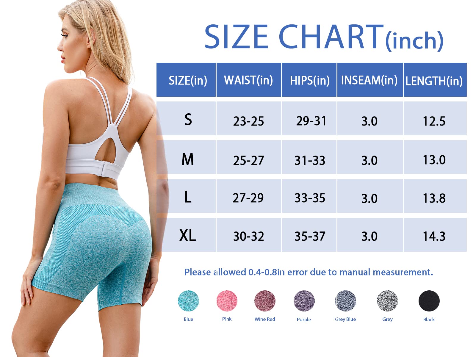 NORMOV Seamless Workout Shorts Women,High Waist Spandex Gym Shorts,Tummy Control Yoga Shorts(A,Black,M)