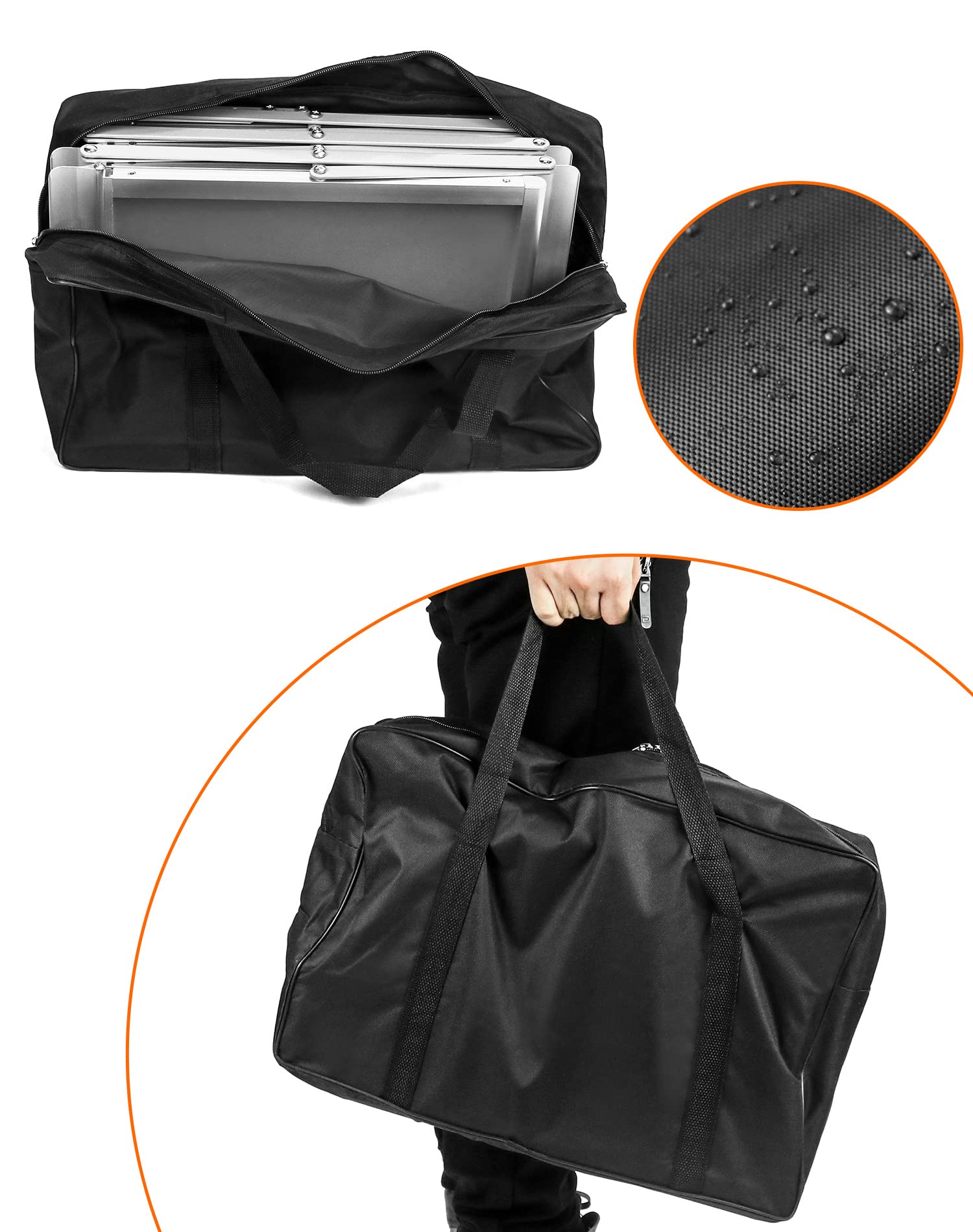 QWORK Portable Foldable Magazine Rack Brochure Stand with Carrying Bag - 2 Pack 6 Pockets Catalog Literature Rack for Trade Shows, Exhibitions, Office, and Retail Stores
