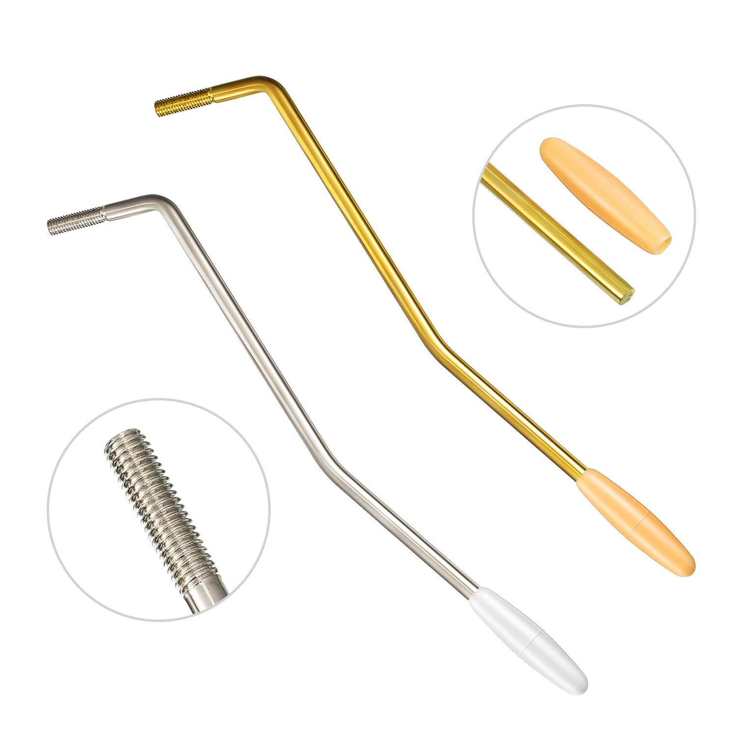 Patelai 4 Pieces 6 mm Whammy Bar for Electric Guitar Thread Tremolo Arm Metal Single Tremolo Guitar Whammy Bar Compatible with Stratocaster Electric Guitar Replacement, 3 Colors