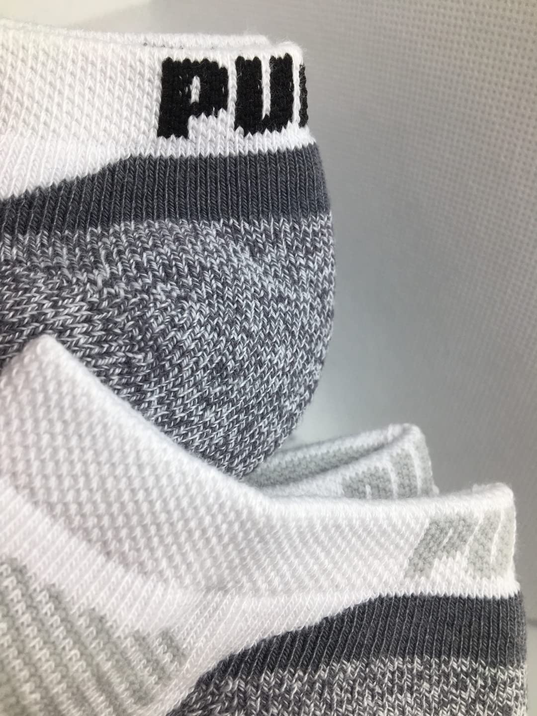 PUMA Mens No Show Low Cut Moisture Control Sport Socks (Shoe Size 7-11) - White - 12 Pack