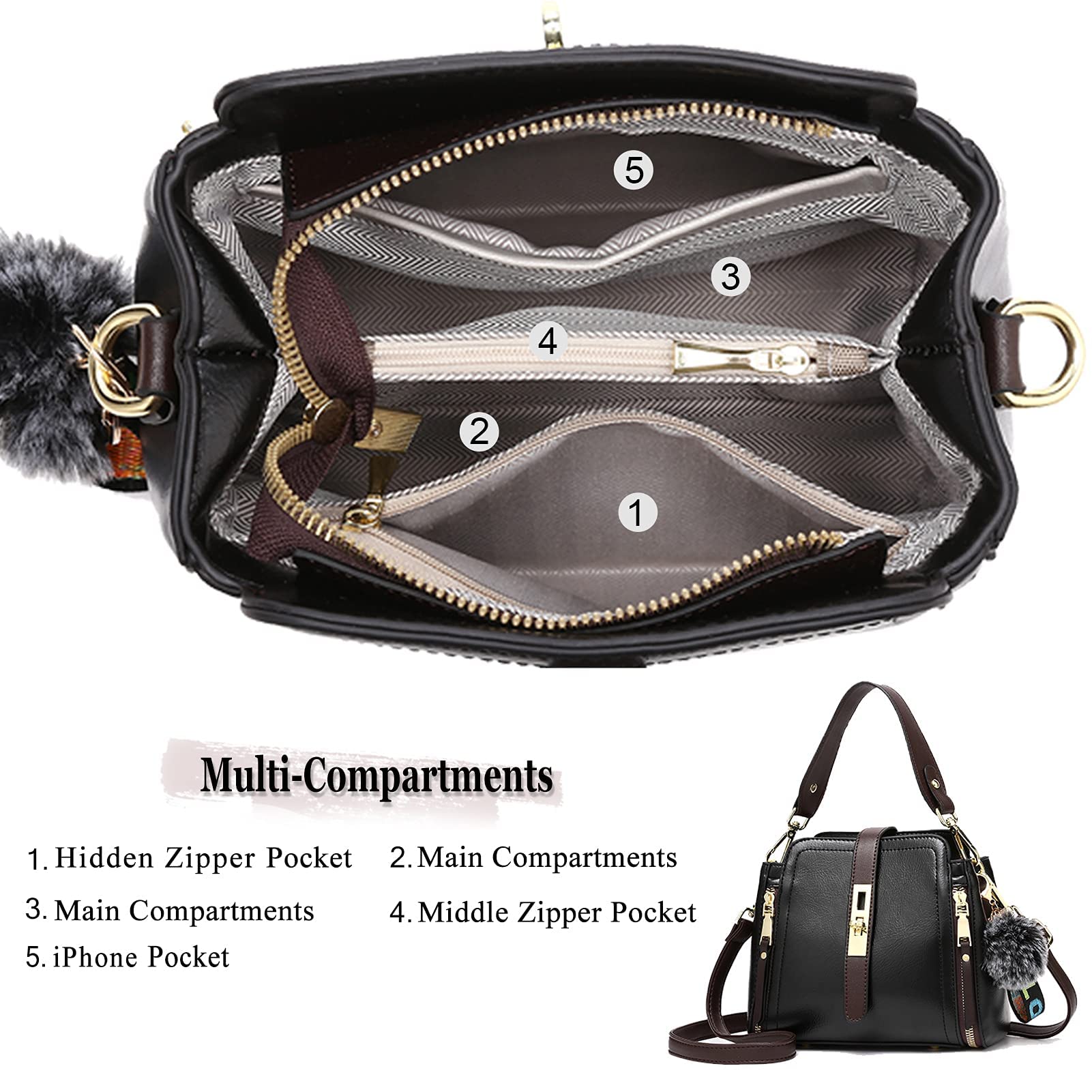 TcIFE Small Crossbody Purses and Handbags for Womens Mini Messenger Shoulder Cross Body Bags