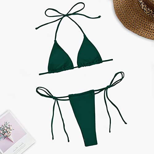 Women's Solid Color Sexy Split Bikini Swimsuit Foreign Trade Swimsuit Female Bikini Sports Bikini with Shorts
