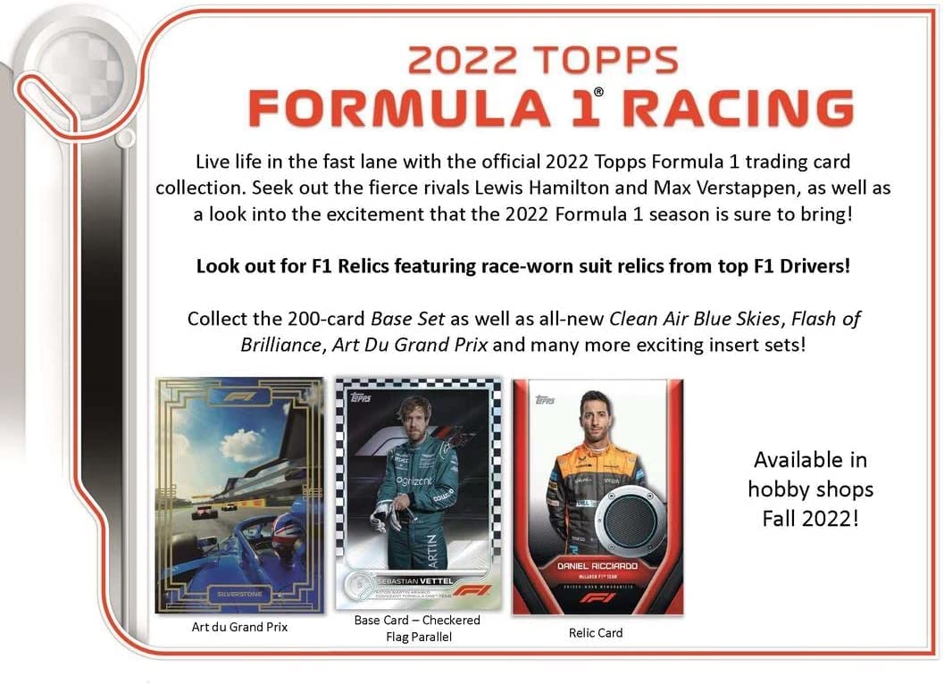 Topps - Turbo Attax Formula 1 2022 - Full Box - Official F1 Trading Cards - 240 Cards Included