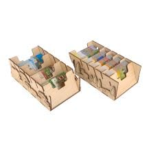 The Broken Token Ark Nova Compatible Game Organizer - Wood Storage Box with Multiple Trays for Cards, Bids, Players & More - Unofficial Wooden Game Organizer