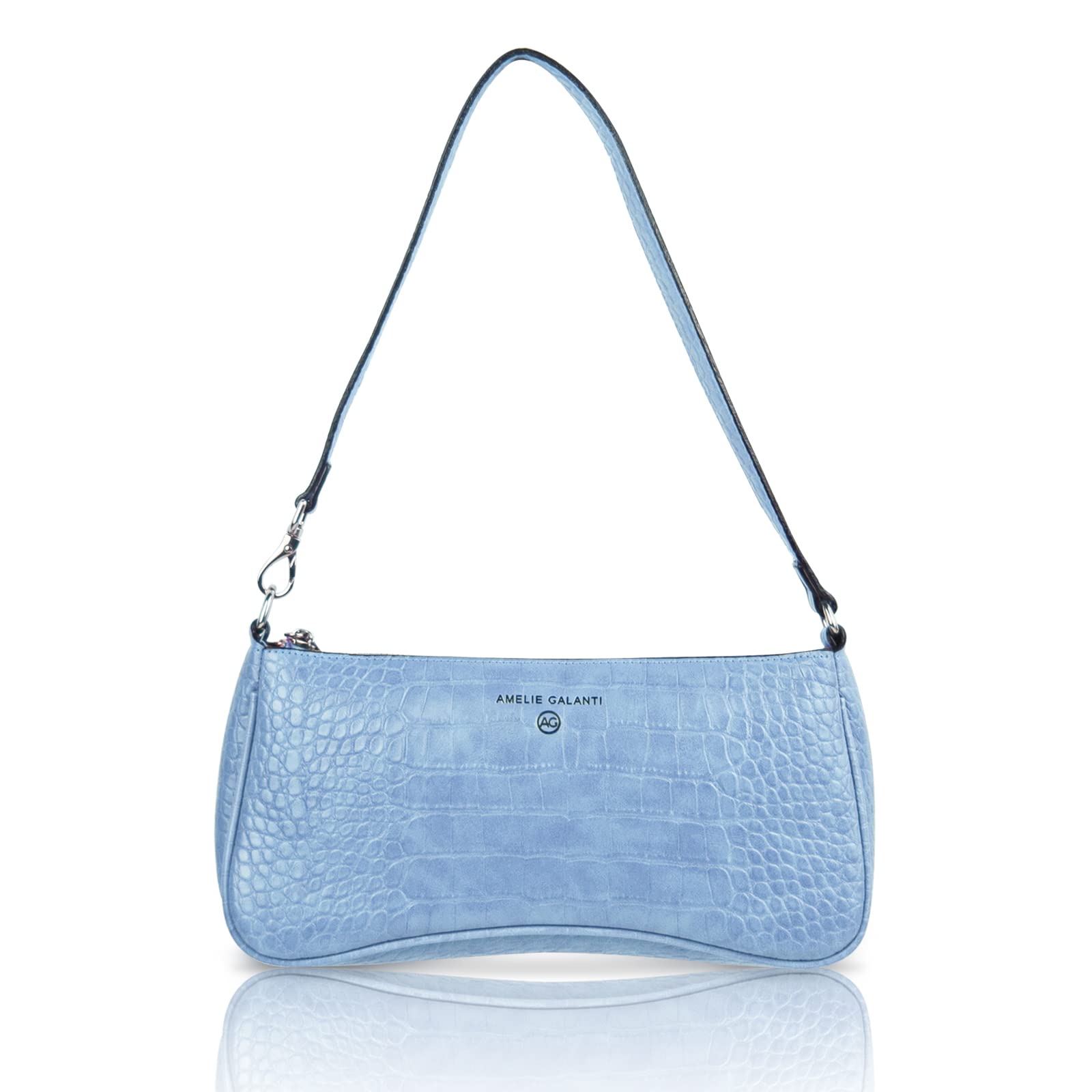 Shoulder bag for Women Retro classic Purse PU leathe Clutch HandBag with Zipper Closure (Orchid)