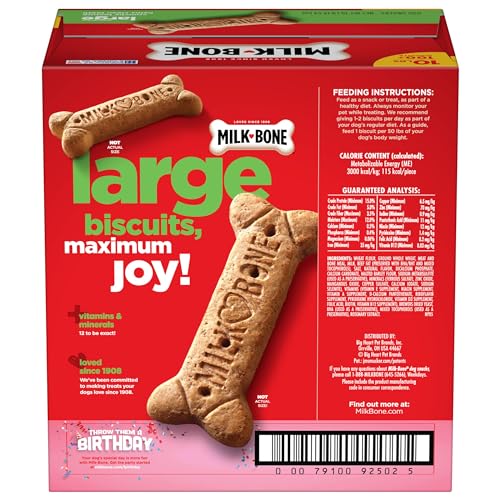 Milk-Bone Original Dog Treats for Large Dogs, 10 Pound, Crunchy Biscuit Helps Clean Teeth