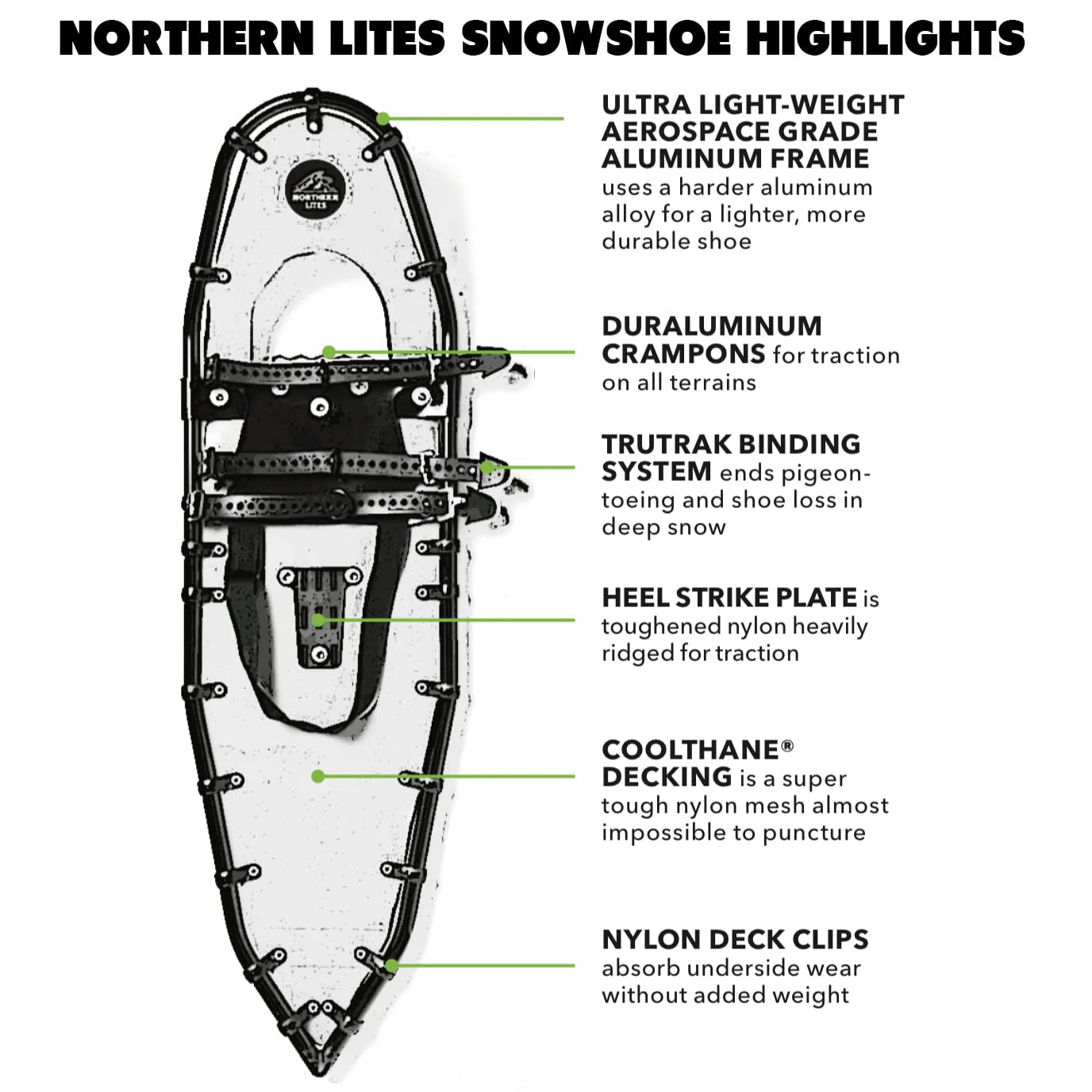 Northern Lites Race Ultralight Running & Racing Snowshoes with Tru Trak Binding, Yellow