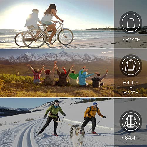 Wittime 2180 Weather Station with Atomic Clock Indoor Outdoor Thermometer Wireless Wireless Temperature and Humidity Monitor Inside Outside with Sensor Battery Powered