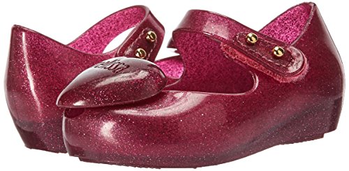 Mini Melissa Baby-Girl's Mini Ultragirl Heart ME Ballet Flat, Pink, 5 Medium US Toddler