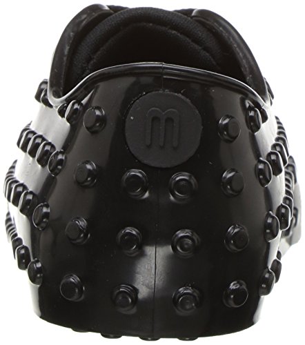 Mini Melissa Kids' Mini Polibolha Iii Sneaker, Black/White, 6 Regular US Toddler