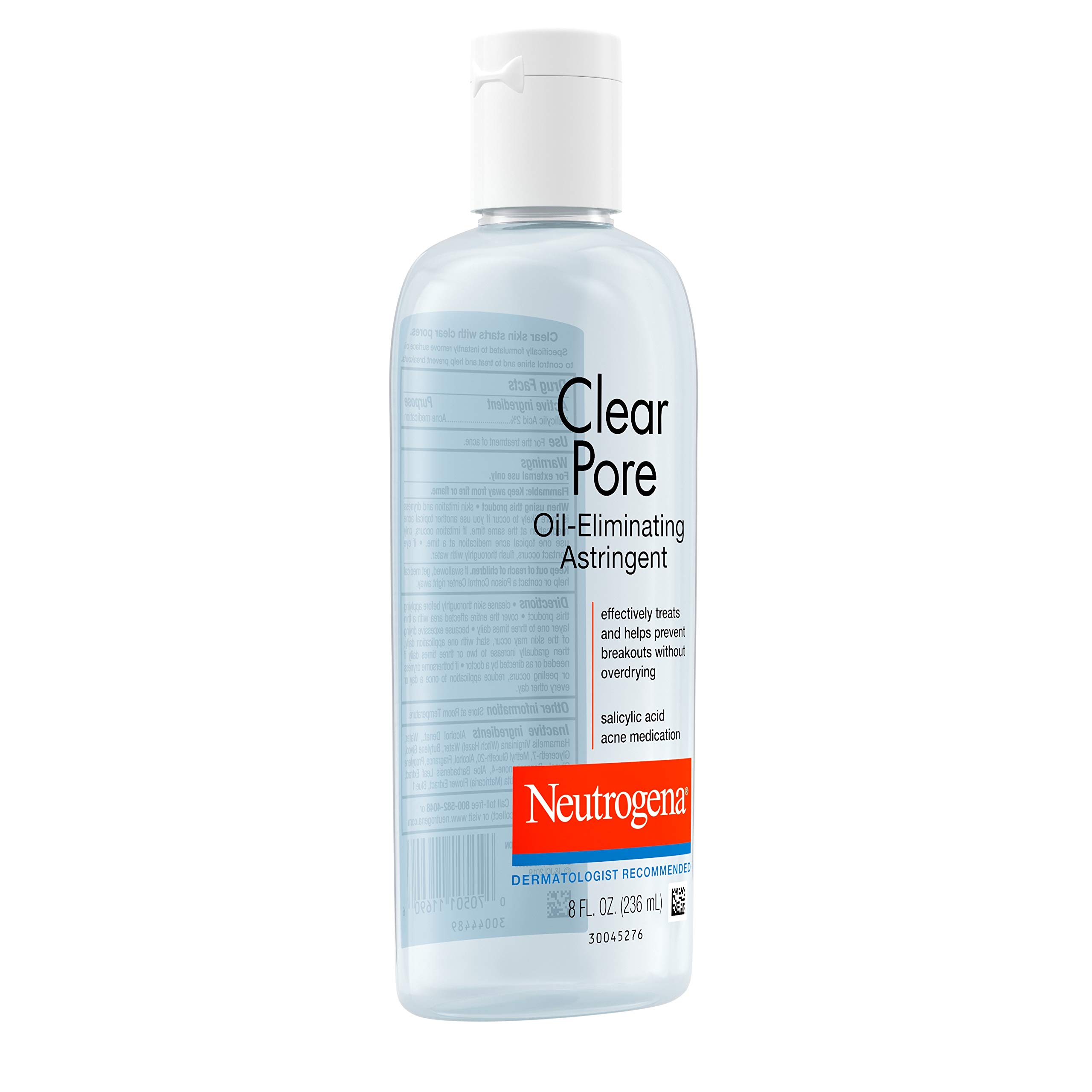 Neutrogena Clear Pore Oil-Eliminating Astringent with Salicylic Acid, Pore Clearing Treatment for Acne-Prone Skin, 8 fl. oz (Pack of 3)