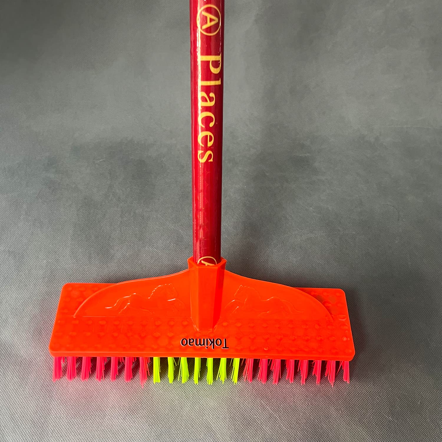 Tokimao Pushbrooms,Long Handle with Stiff Bristles for Cleaning Scrubbing Deck Driveway Yard Patio Wood Stone Tile Floor