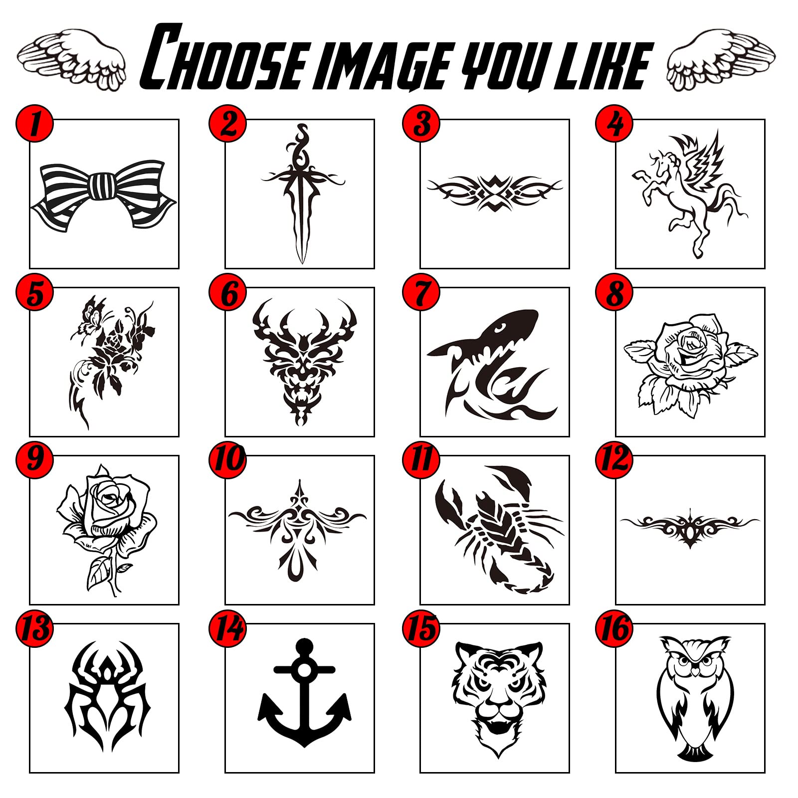 Personalized Temporary Tattoos with Name/Text, Custom Fake Name Tattoos Temporary Waterproof Body Sticker for Women and Men