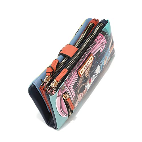 Nicole Lee BIFOLD ZIPPER WALLET - Miss Your Call