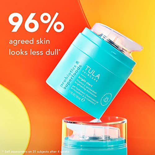 TULA Skin Care Bright Start Vitamin C Antioxidant Brightening Moisturizer - Lightweight Gel Cream, Brightens, Hydrates & provides Antioxidant Protection, 1.7 oz.