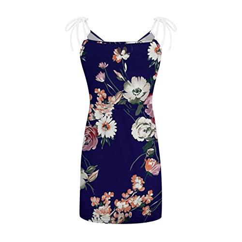 Tulle Women Sexy Summer Dress V Neck Drawstring Suit Floral Swing Sling Strap Dresses Sleeveless White Maxi