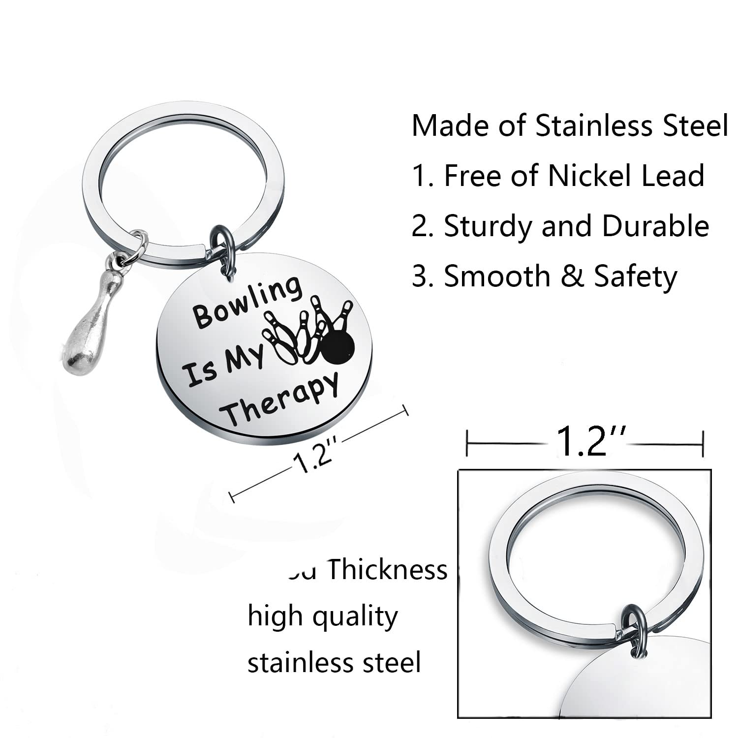 WSNANG Bowling Keychain Bowling Team Gift Bowling Jewelry Gifts for Bowling Coach Bowling Ball Key Chain Bowling Lover Gift (Bowling Keychain)
